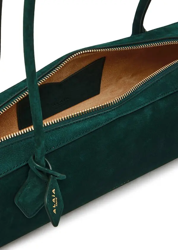 Alaïa Le Teckle Medium Grained Nubuck Shoulder Bag - Dark Green