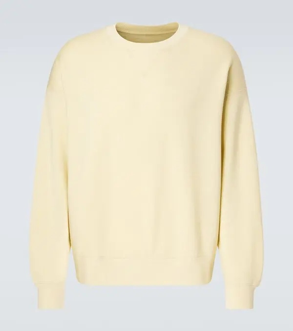 Visvim Jumbo Wool And Cotton Sweatshirt - Yellow