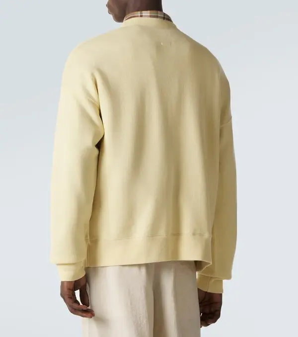 Visvim Jumbo Wool And Cotton Sweatshirt - Yellow