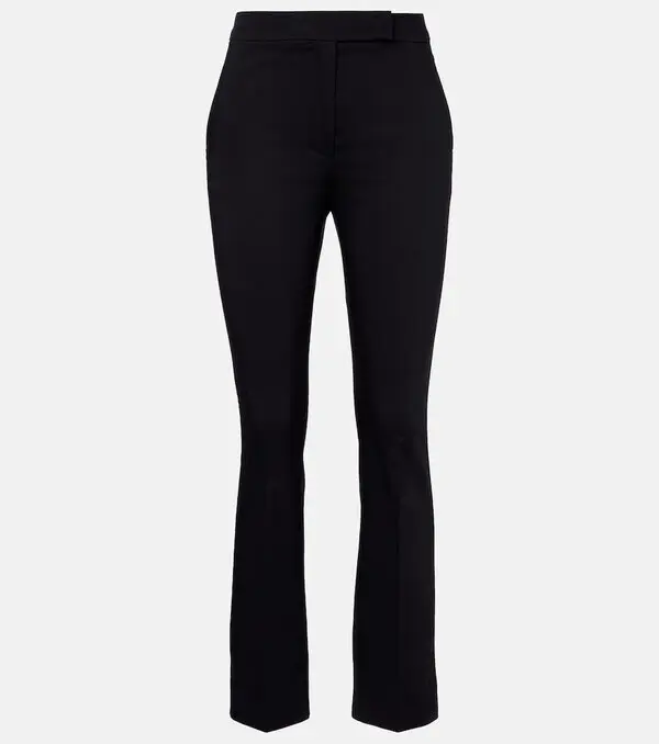 Max Mara Cropped Slim Cotton-blend Pants