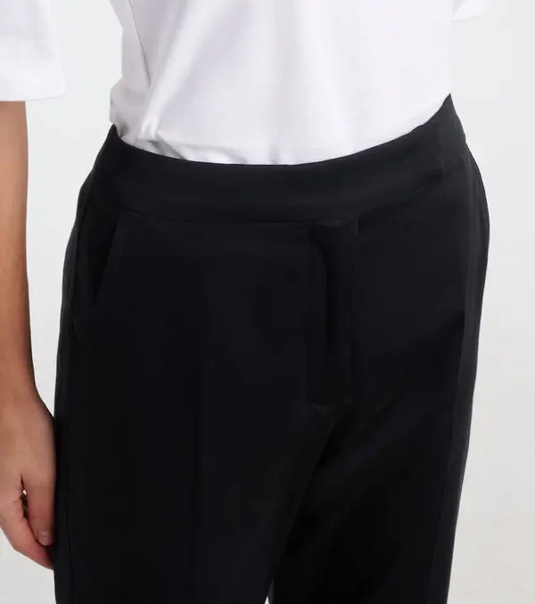 Max Mara Cropped Slim Cotton-blend Pants