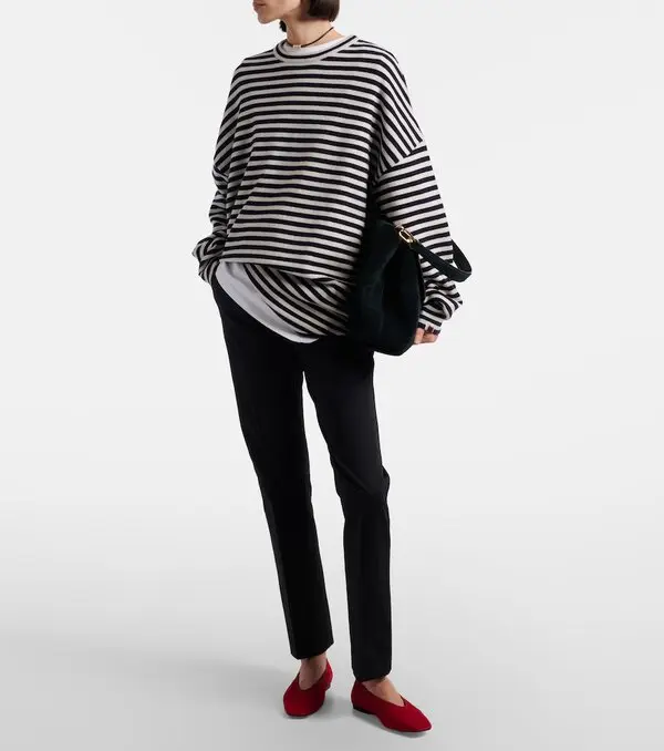 Max Mara Cropped Slim Cotton-blend Pants