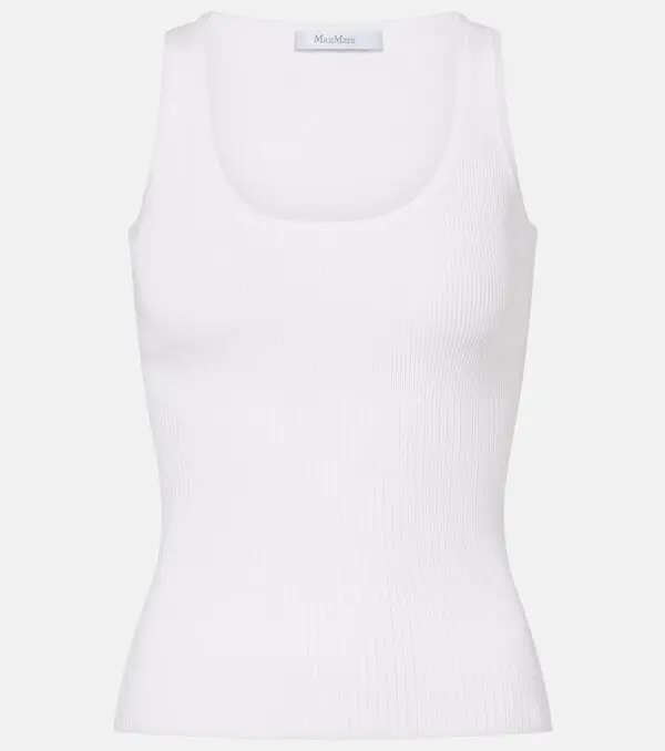 Max Mara Ribbed Knit Tank Top - White