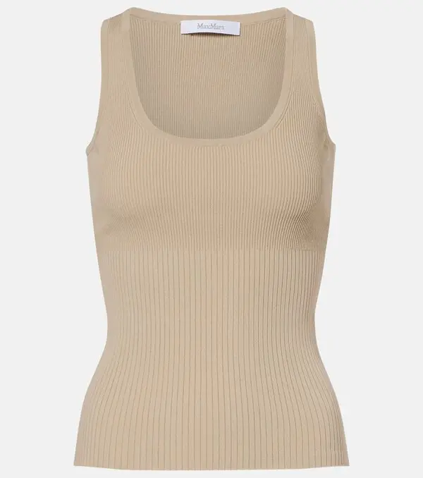 Max Mara Ribbed Knit Tank Top - Beige
