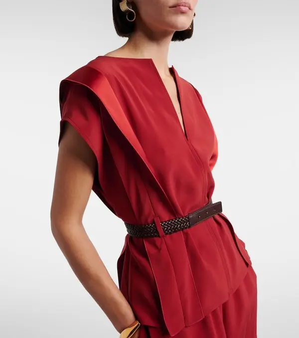Max Mara Belted Top - Red