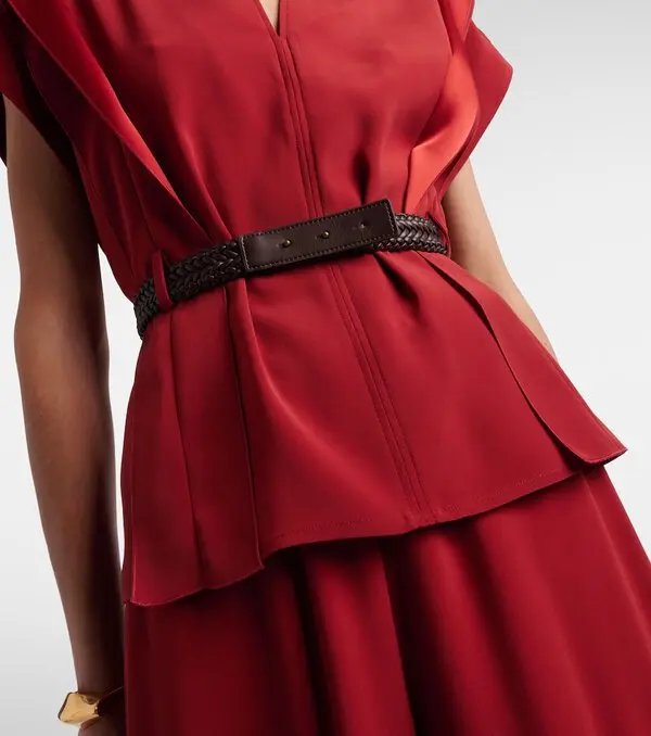 Max Mara Belted Top - Red