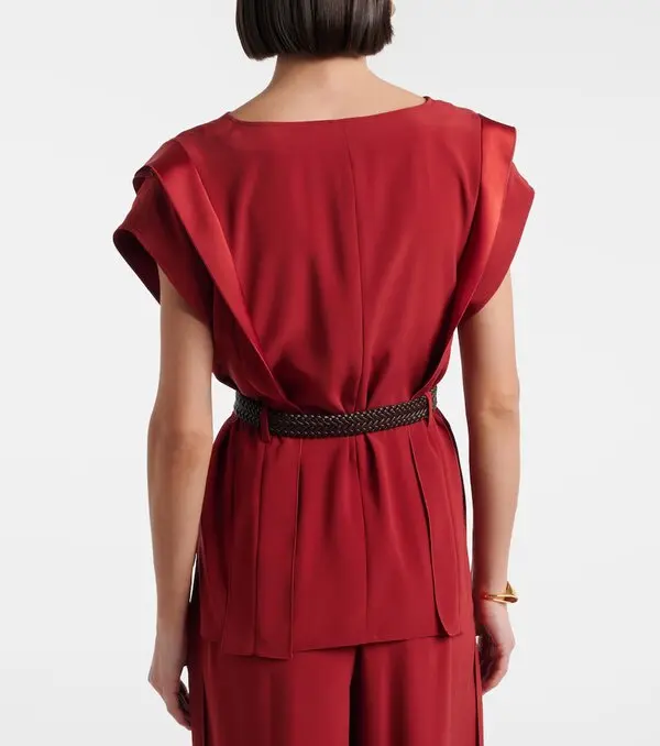 Max Mara Belted Top - Red