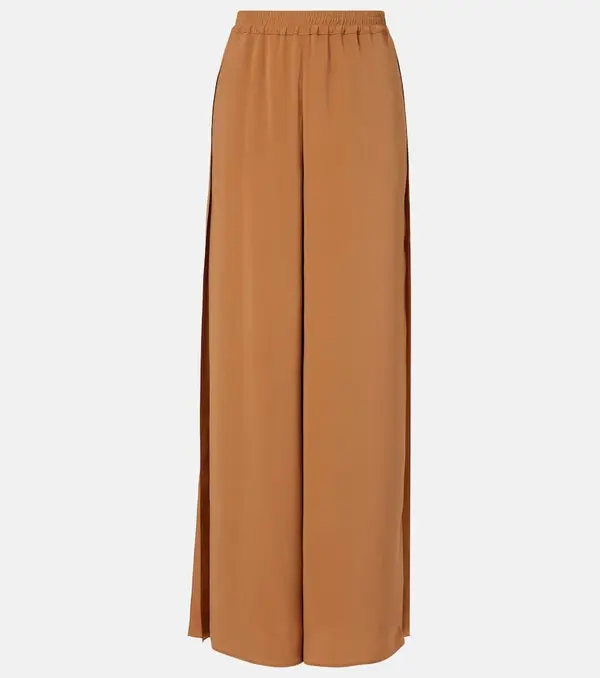 Max Mara Crepe Wide-leg Trousers - Beige