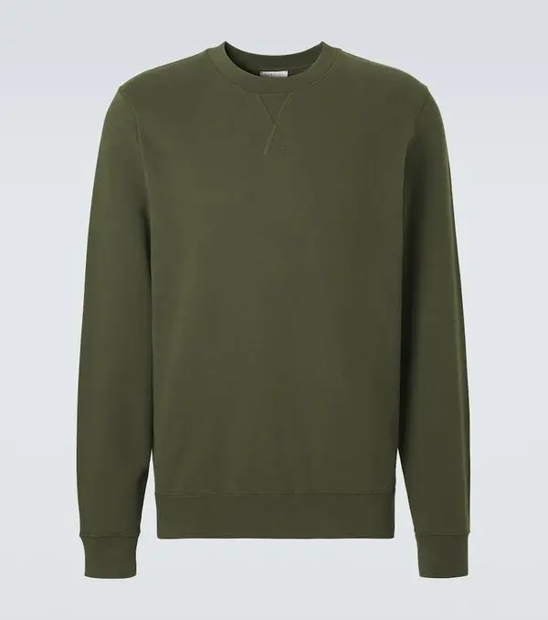 Sunspel Cotton Sweatshirt - Green