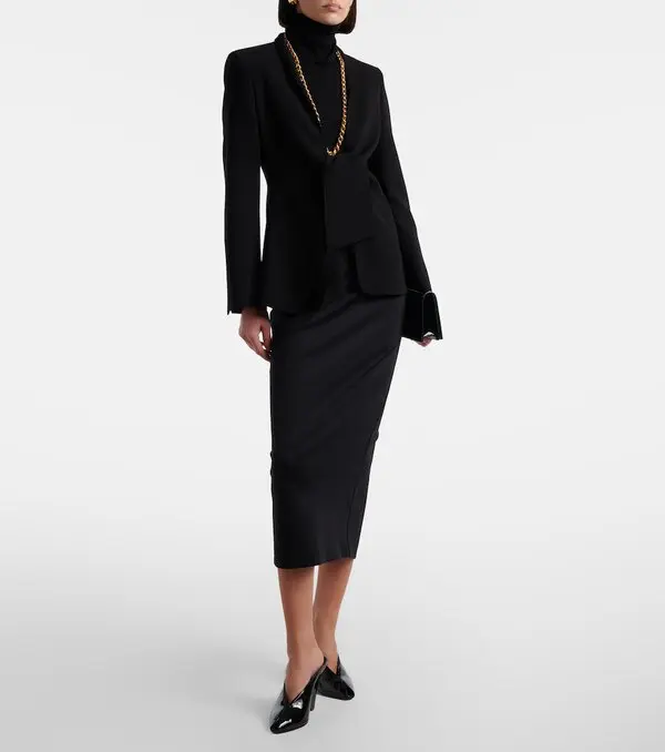 Max Mara Piuma Jersey Pencil Skirt