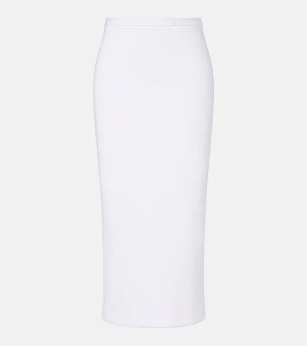 Max Mara Piuma Jersey Pencil Skirt - White