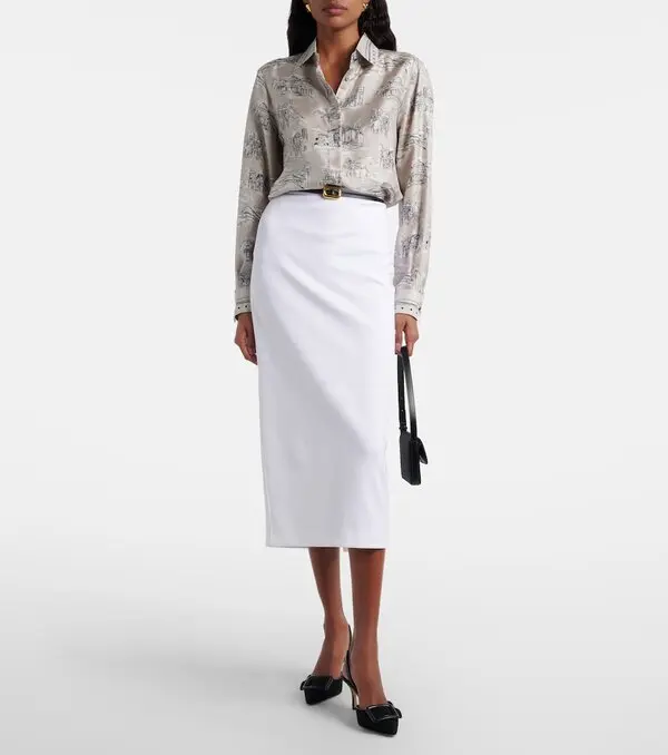 Max Mara Piuma Jersey Pencil Skirt