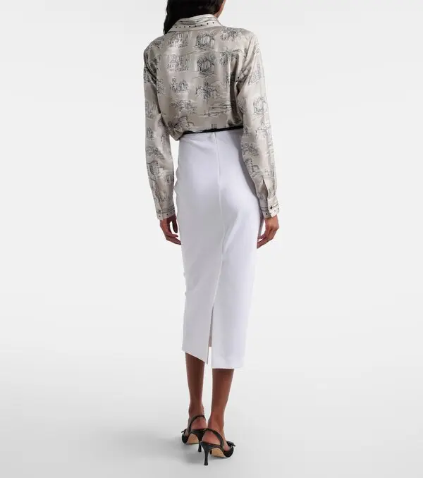 Max Mara Piuma Jersey Pencil Skirt