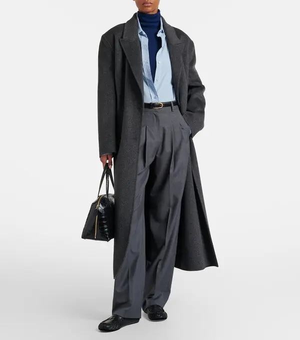 THE FRANKIE SHOP Utica Wool And Cotton Turtleneck Sweater - Blue