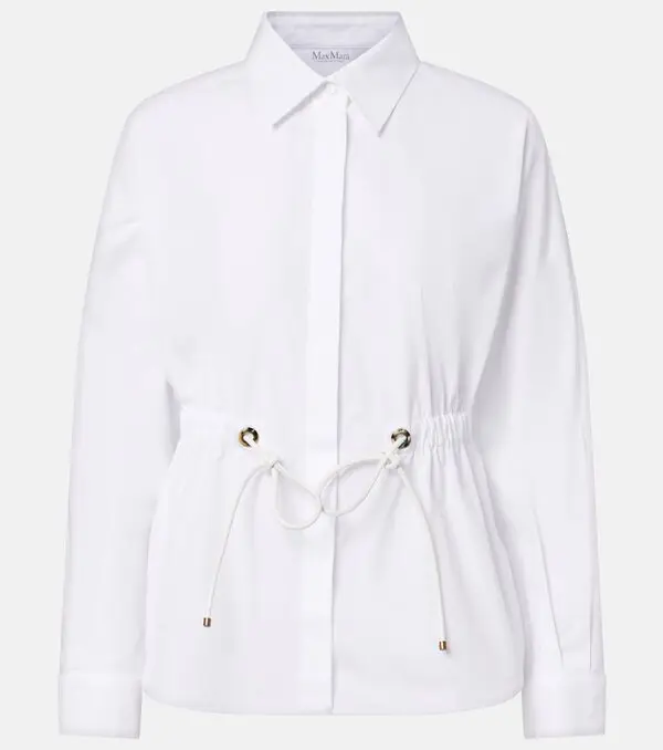 Max Mara Cotton Shirt With Drawstring Waist