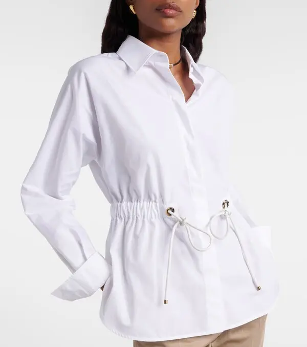 Max Mara Cotton Shirt With Drawstring Waist