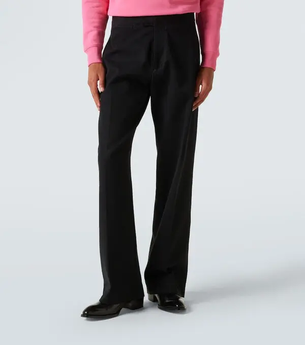 TOM FORD Cotton Drill Wide-leg Pants