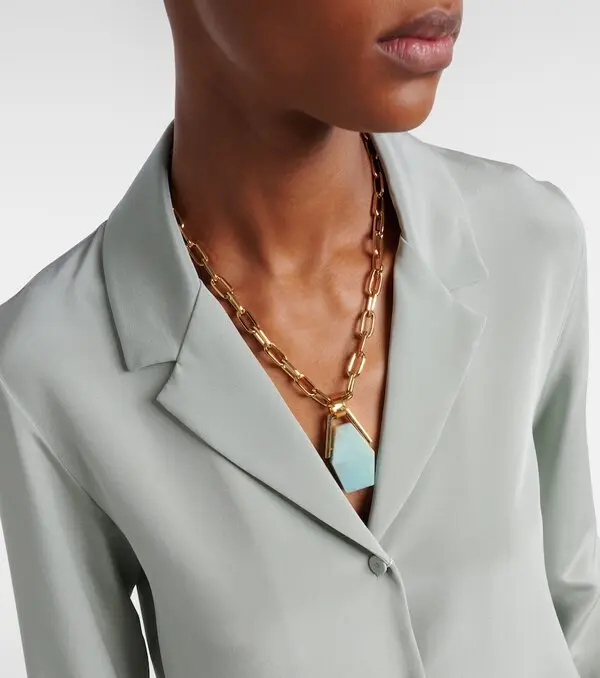 Max Mara Aedo Silk-blend Satin Shirt