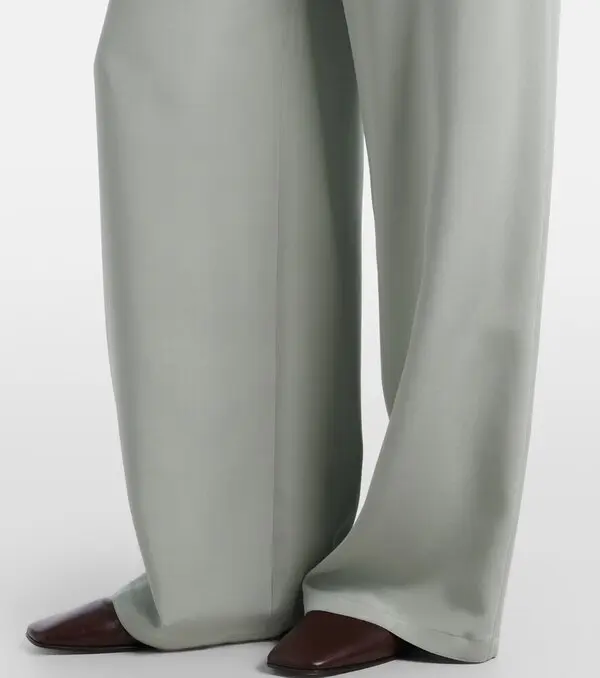 Max Mara Silk-blend Wide-leg Trousers