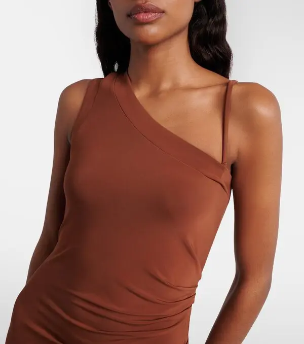 Max Mara One-shoulder Midi Dress - Brown