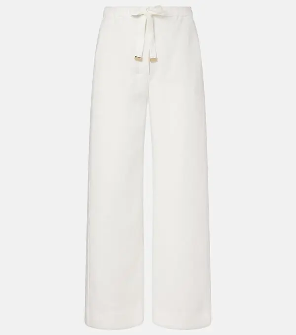 Max Mara Amedea Linen Wide-leg Pants