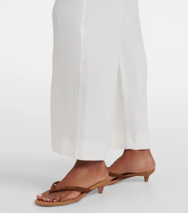 Max Mara Amedea Linen Wide-leg Pants
