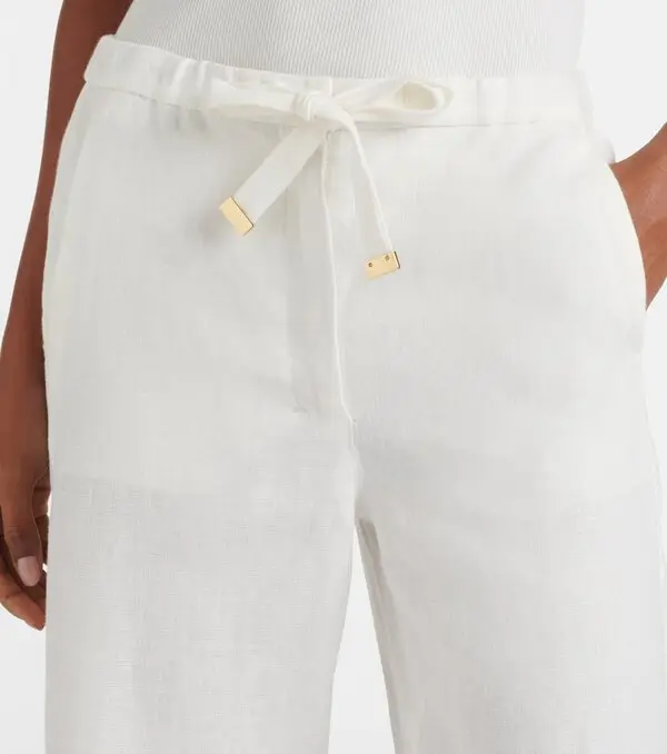Max Mara Amedea Linen Wide-leg Pants
