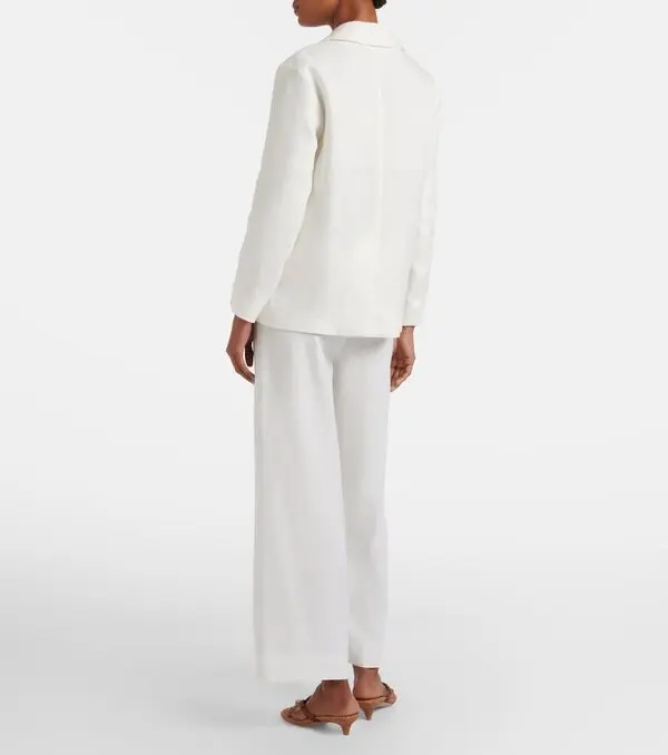 Max Mara Amedea Linen Wide-leg Pants