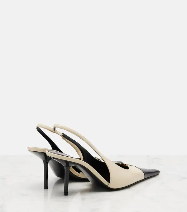 Saint Laurent Slingback Pumps - White