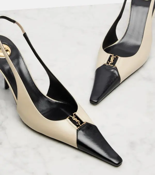 Saint Laurent Slingback Pumps - White
