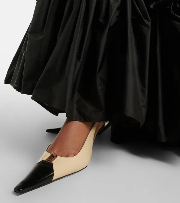 Saint Laurent Slingback Pumps - White