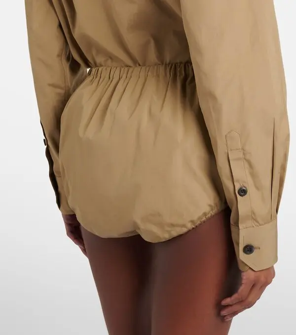 Prada Cotton Poplin Shorts - Beige