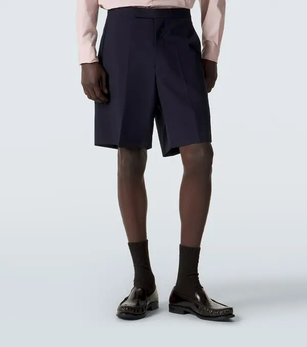 Prada Wool And Mohair Bermuda Shorts