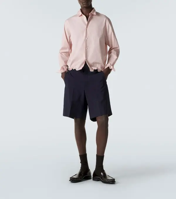Prada Wool And Mohair Bermuda Shorts