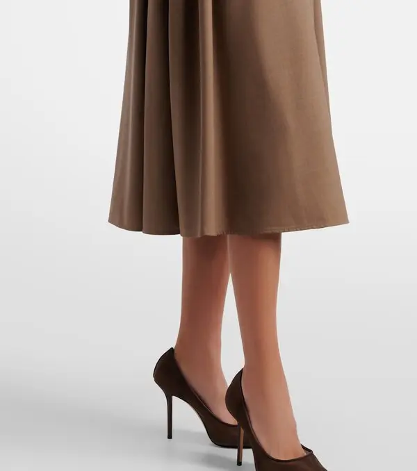 Max Mara Livrea Virgin Wool Midi Skirt