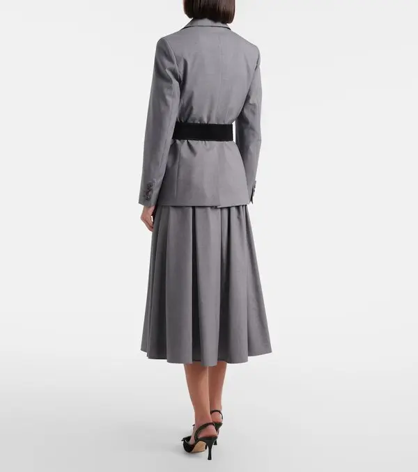 Max Mara Virgin Wool Midi Skirt