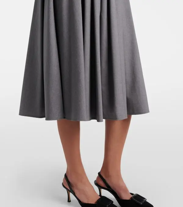 Max Mara Virgin Wool Midi Skirt