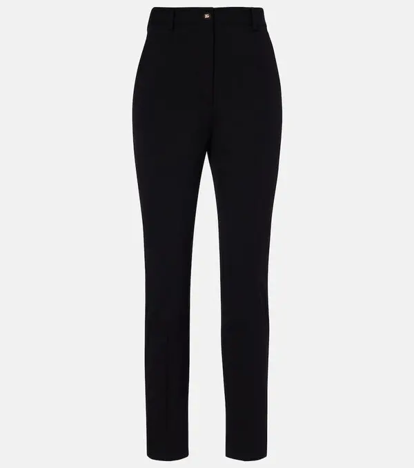 Dolce & Gabbana Wool-blend Slim Trousers - Black