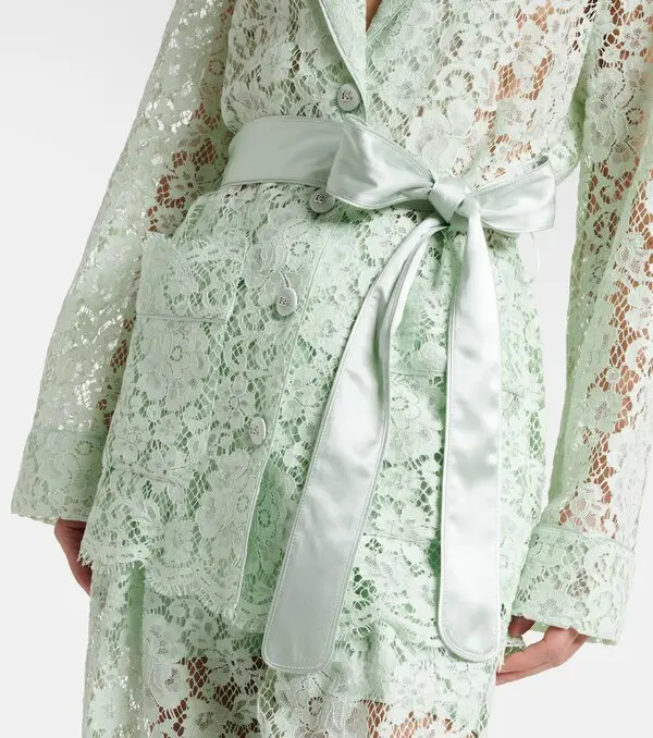 Dolce & Gabbana Belted Lace Blazer