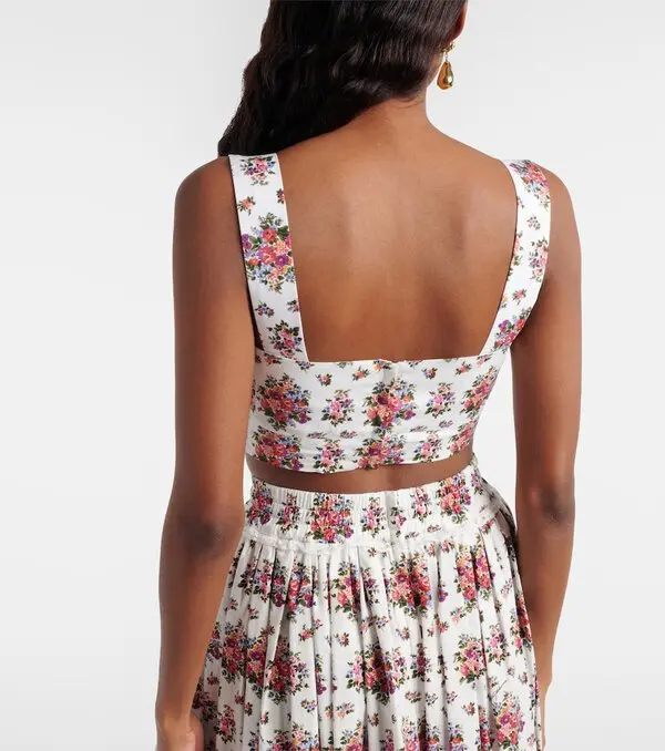 Dolce & Gabbana Floral Cotton Crop Top