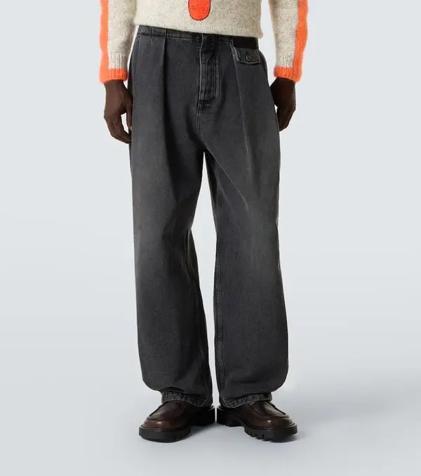 Loewe Pleated Barrel-leg Jeans