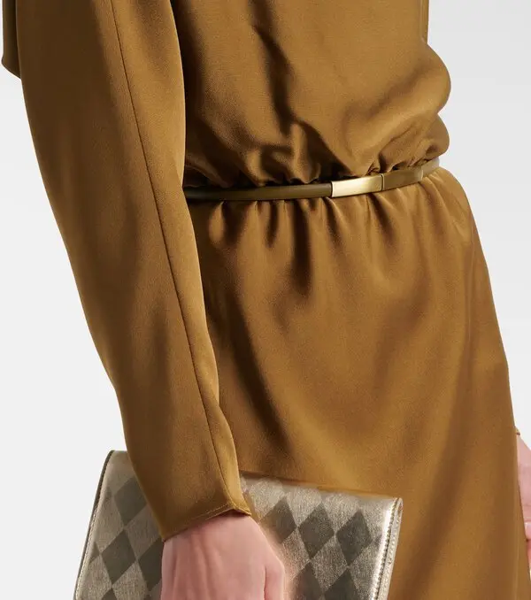 Max Mara Pentola Satin Maxi Dress - Green