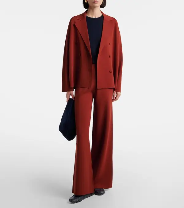 Max Mara Calte Double-breasted Crepe Blazer - Brown
