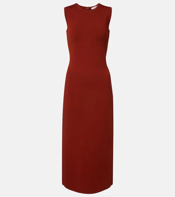 Max Mara Sleeveless Midi Jersey Dress - Red