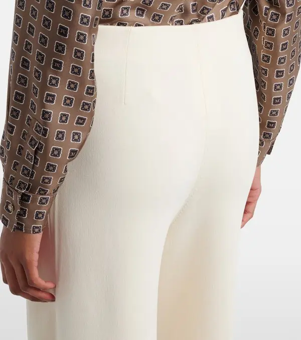 Max Mara Jersey Wide-leg Trousers - White
