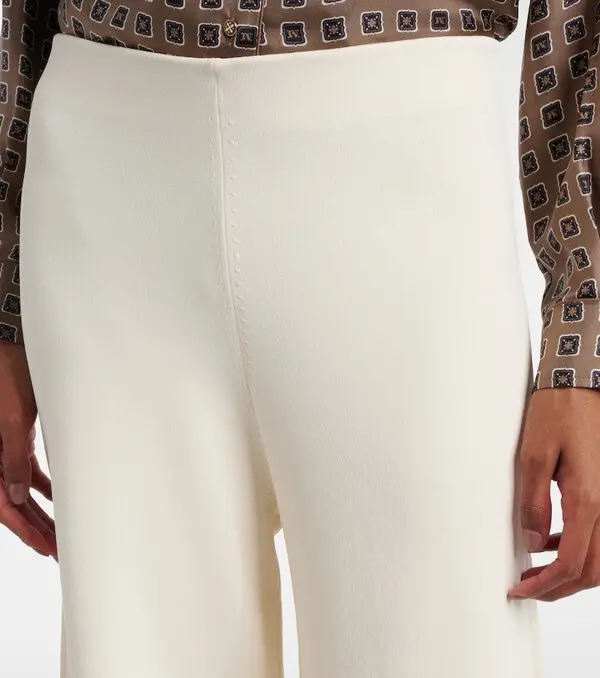 Max Mara Jersey Wide-leg Trousers - White