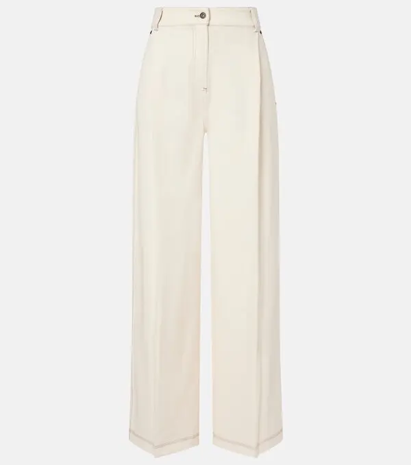 Max Mara Pleated Wide-leg Jeans