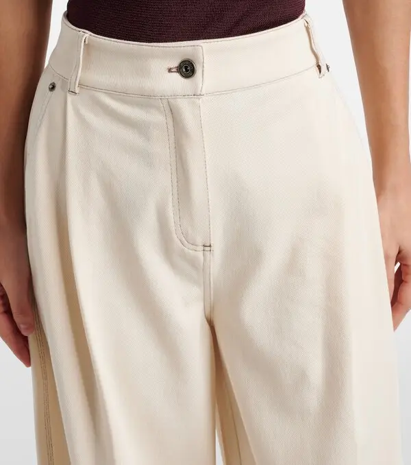 Max Mara Pleated Wide-leg Jeans