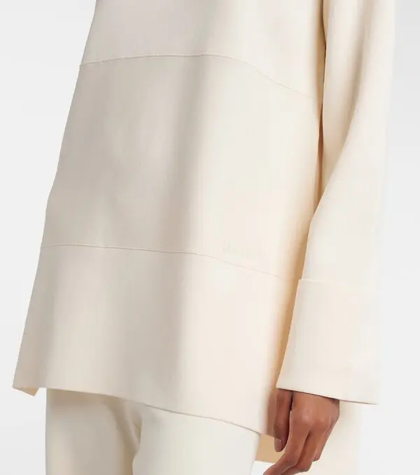 Max Mara Polo Collar Jersey Top - White