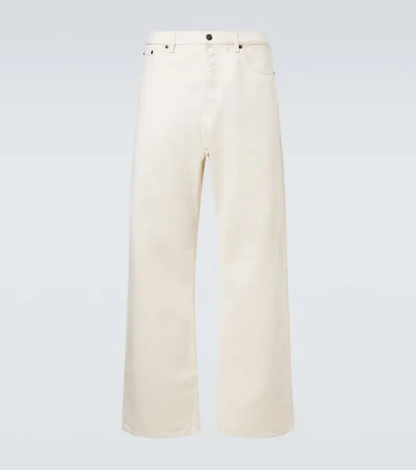 Valentino Garavani Vgold Wide-leg Jeans - White